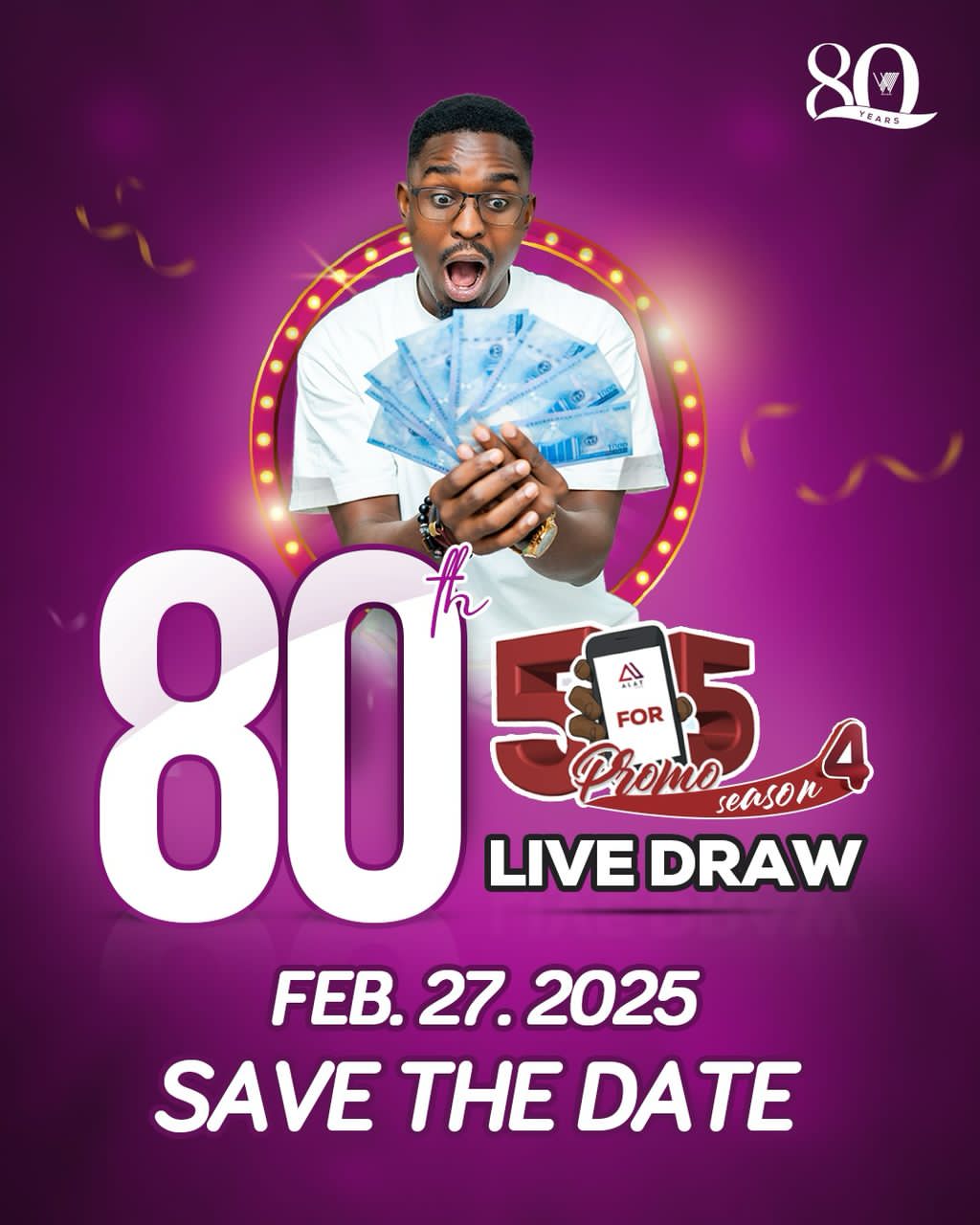 Wema At 80:80 Winners To 80th Daily Draw Of Wema Bank 5 For 5 Promo Season 4 – Newsnowonline