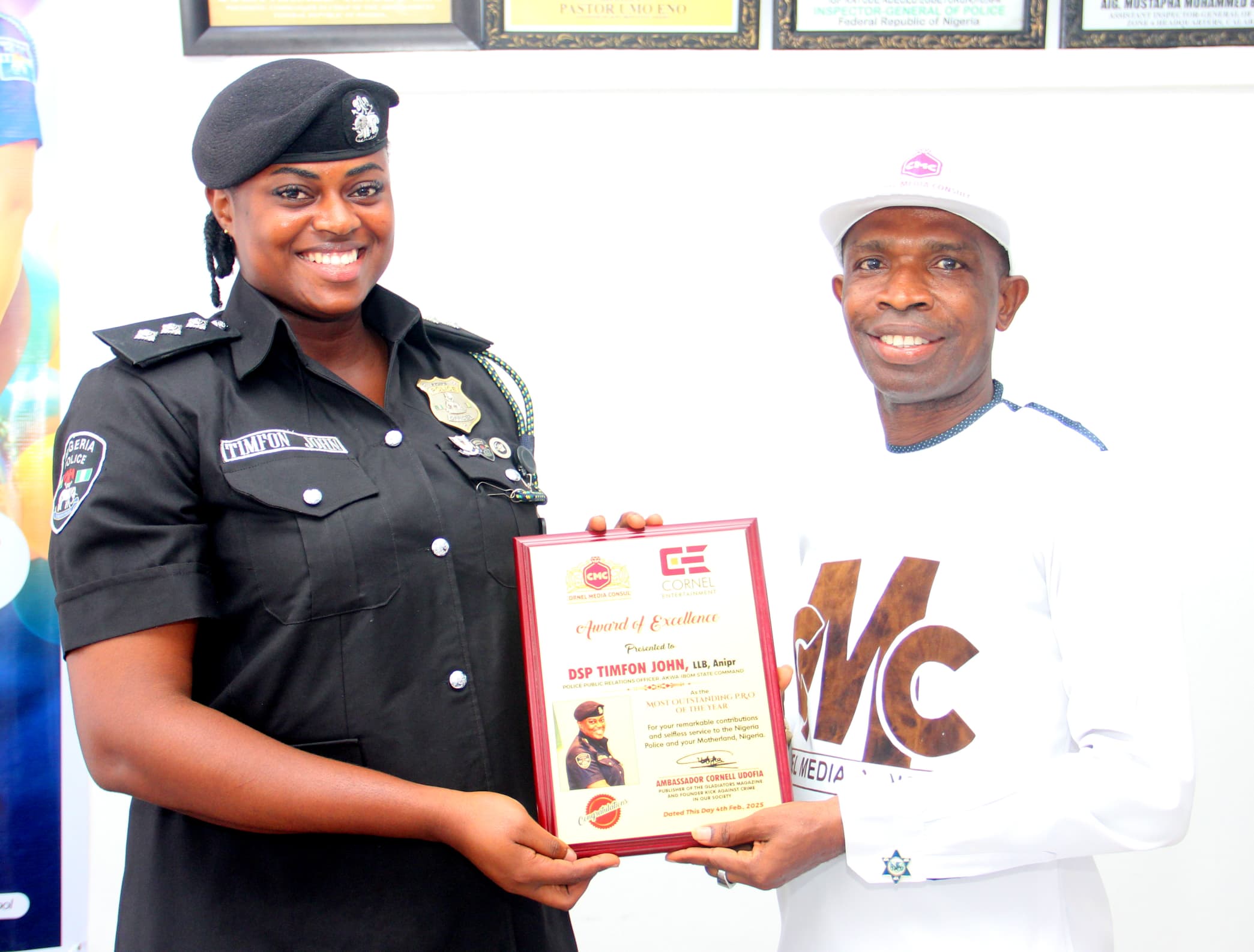 CMC Gladiators Honours DSP Timfon John As Most Outstanding PPRO Of The ...